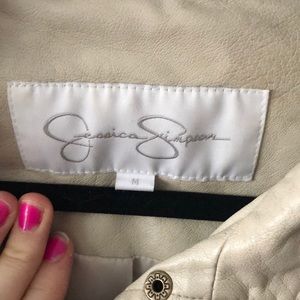 Jessica Simpson | Jackets & Coats | Js Beigecream Leather Jacket | Poshmark